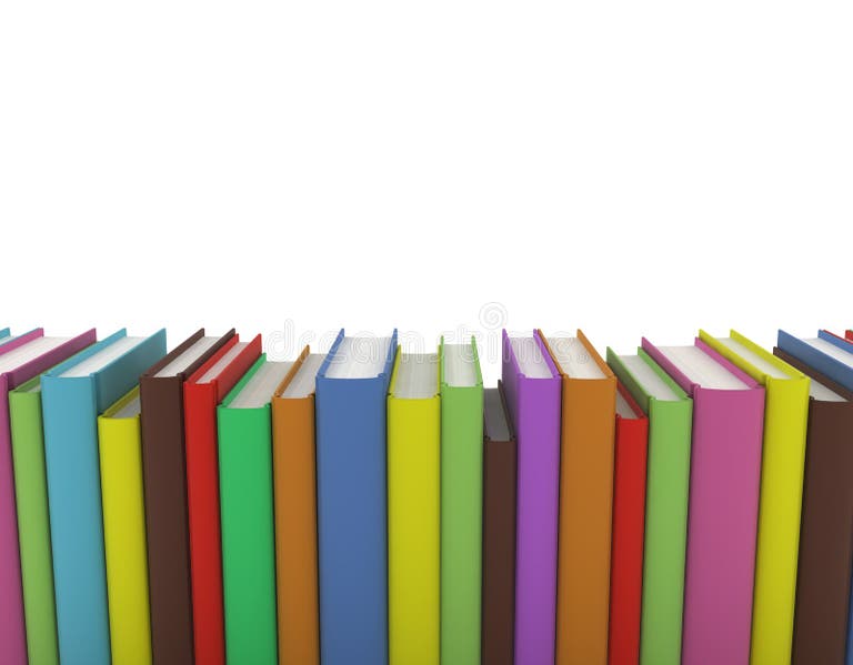 Row of books stock illustration. Illustration of learning - 7748228