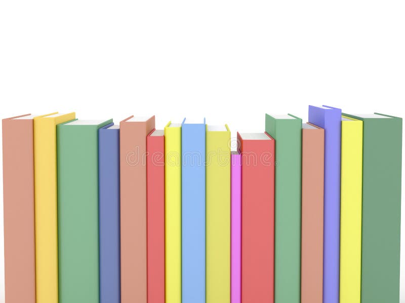 Row of books stock illustration. Illustration of hardcover - 32220324