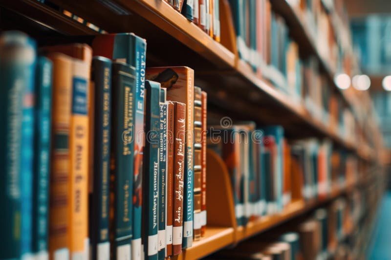 A Row of Books on a Shelf in a Library. Perfect for Educational or ...