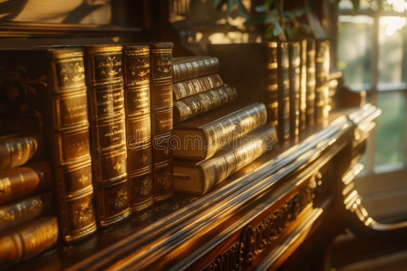 A Row of Books on a Shelf, Some of Which are Old and Some of Which are ...