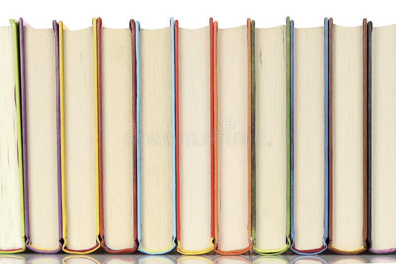 Row of books stock photo. Image of colorful, study, closeup - 110404564