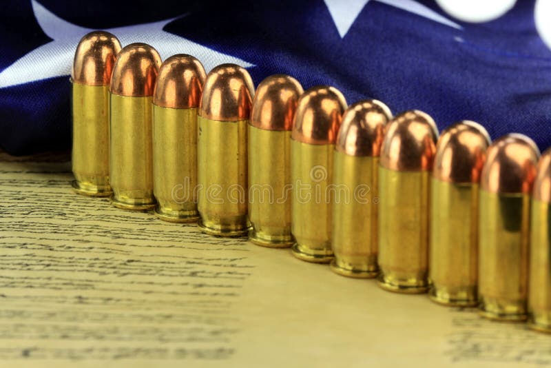 Ammunition and Flag on US Constitution - History of the Second ...