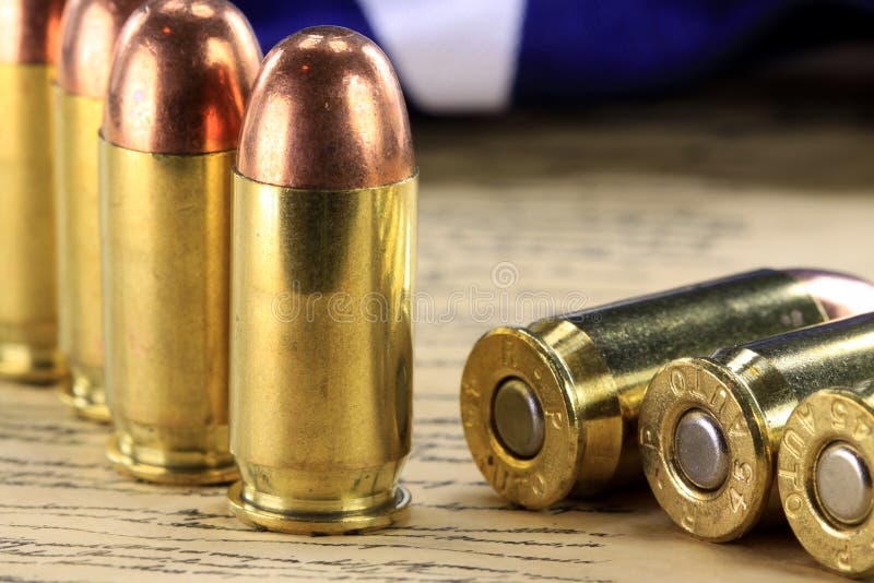 Ammunition and Flag on US Constitution - History of the Second ...