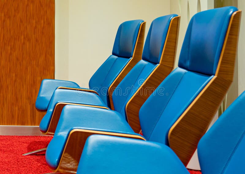 Row of Business Chairs in a Meeting Room Stock Image - Image of ...
