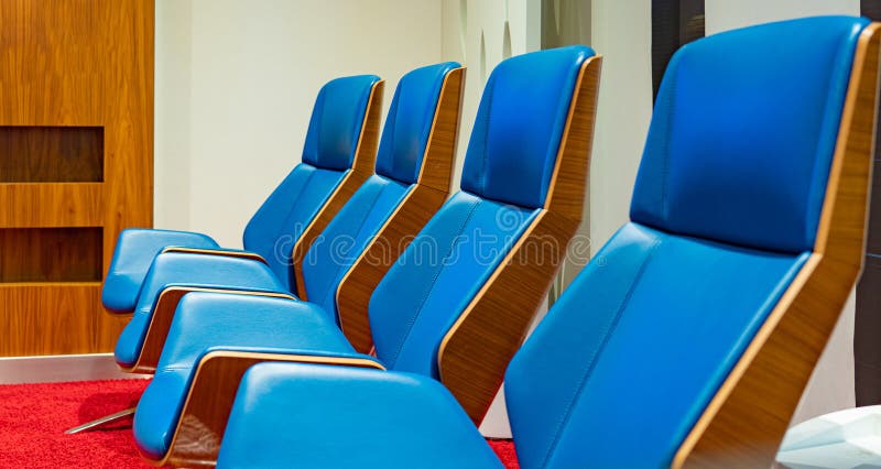 Row of Business Chairs in a Meeting Room Stock Photo - Image of ...