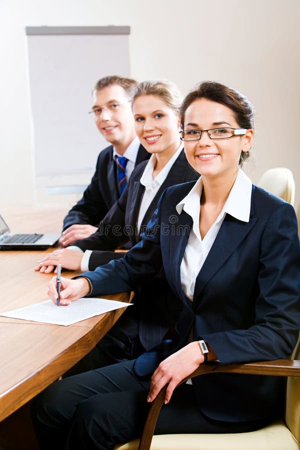 Row of business people stock image. Image of partner, leaders - 4556865