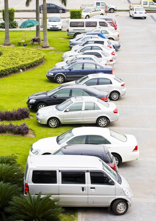Car Parking Place View of Above Stock Image - Image of cars, road: 21981905