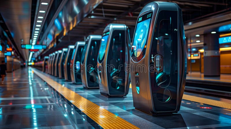 Row of Cell Phones on Tiled Floor Stock Image - Image of lined, devices ...