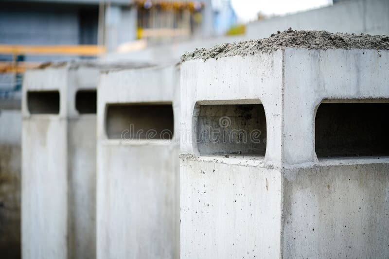 A Row of Cement Blocks on the Ground or Floor, Often Used for ...