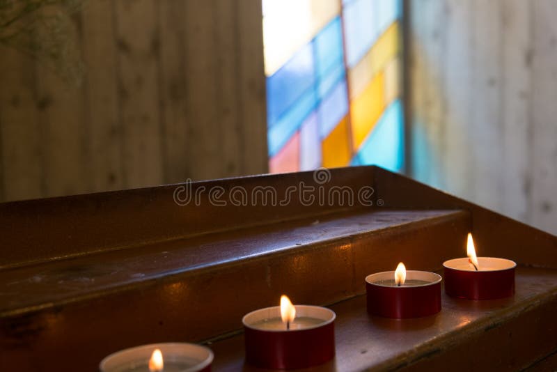 Church Candles Inside a Roman Church Stock Photo - Image of candle ...
