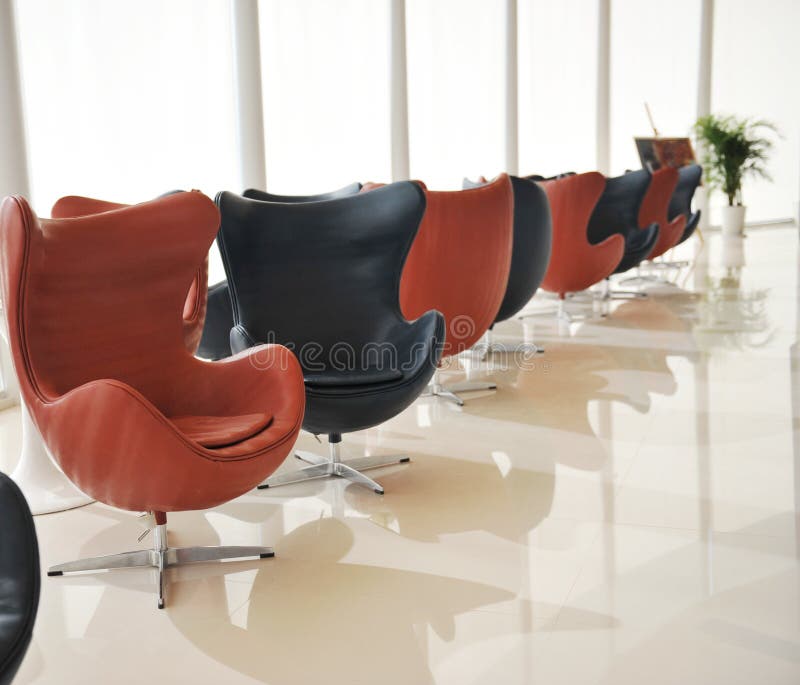 Row of chairs stock photo. Image of interior, corporation - 22660680