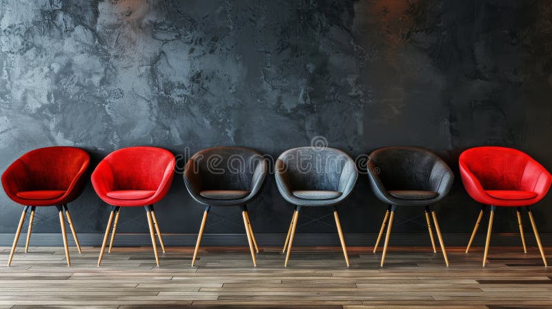 Row of Chairs in a Line stock photo. Image of waiting - 312063174