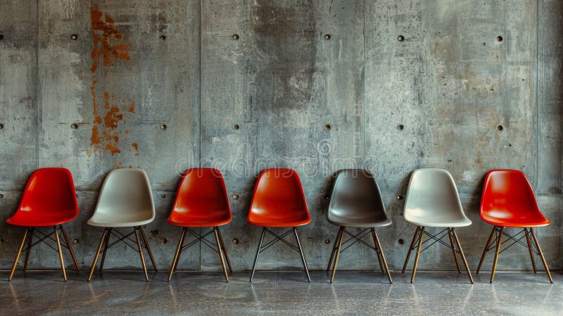 Row of Chairs in a Line stock image. Image of office - 312063515