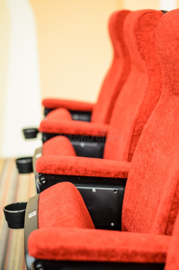 Row of Chairs Red in Boardroom Stock Photo - Image of company, interior ...