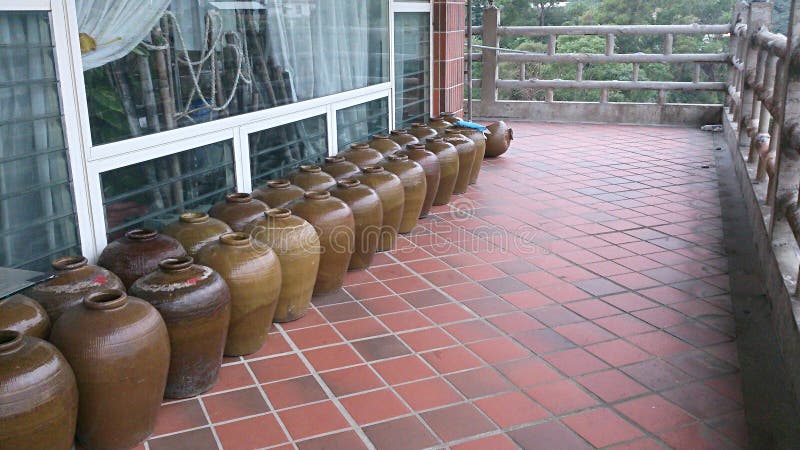Row of China pots stock image. Image of ancient, area - 72578605