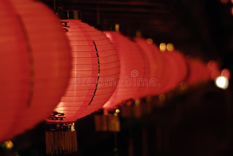 Big Red Lanterns stock photo. Image of flower, macro, year - 96256
