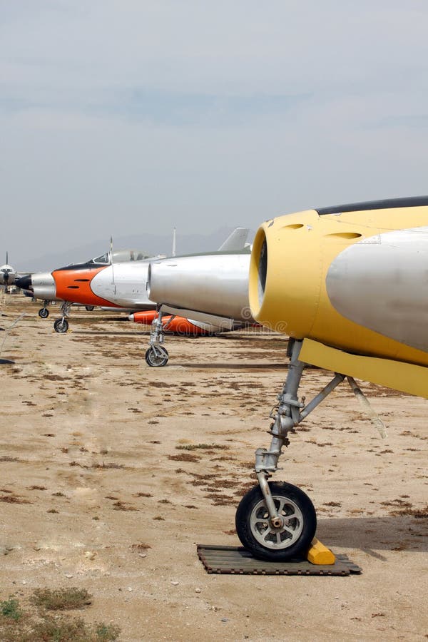 Row of Classic Fighter Jets Stock Photo - Image of force, sabre: 50516378