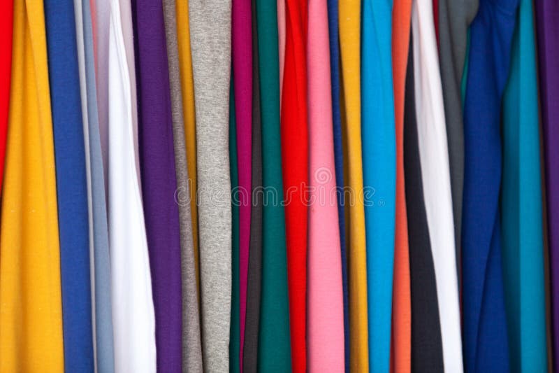 Row of clothes for sale stock image. Image of casual - 269570407