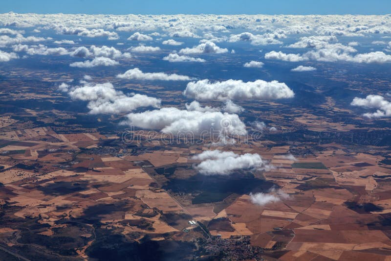Row of Clouds on the Ground Stock Photo - Image of aerial, city: 164232478