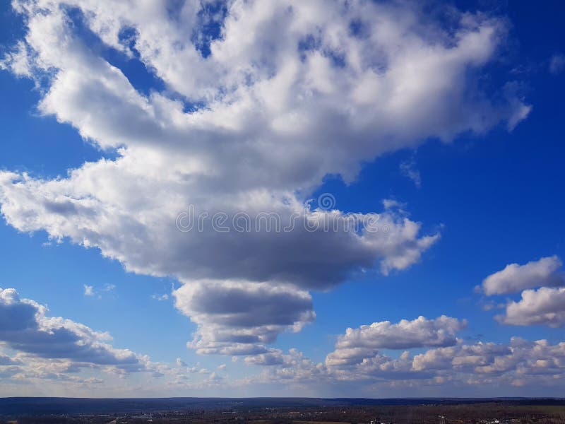 A Row of Clouds in the Sky stock photo. Image of rainy - 225436808