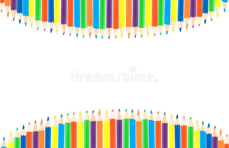 Row of color pencils stock photo. Image of people, drawing - 16136944