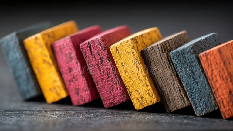 Row of Colored Blocks Representing the Visual Analysis of Risk Exposure ...