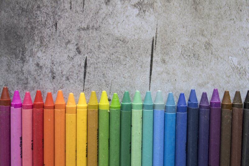 Row of Crayons stock image. Image of graphic, multicolor - 23971387