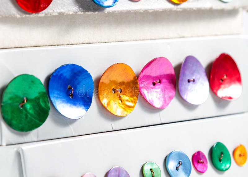 Row of colorful buttons stock image. Image of button - 33695467
