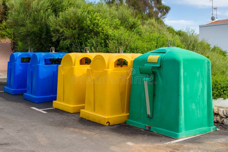 Colorful Dustbins for Waste Segregation Stock Image - Image of ... Colorful Dustbins for Waste Segregation Stock Image - Image of ...