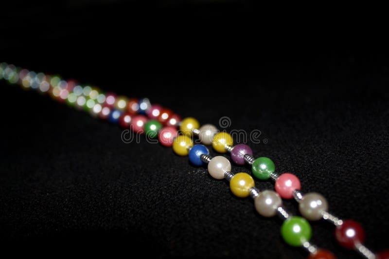 Row of Colorful Pearl Strings Abstract Background Stock Image - Image ...