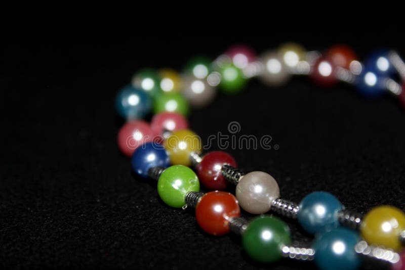 Row of Colorful Pearl Strings Abstract Background Stock Photo - Image ...