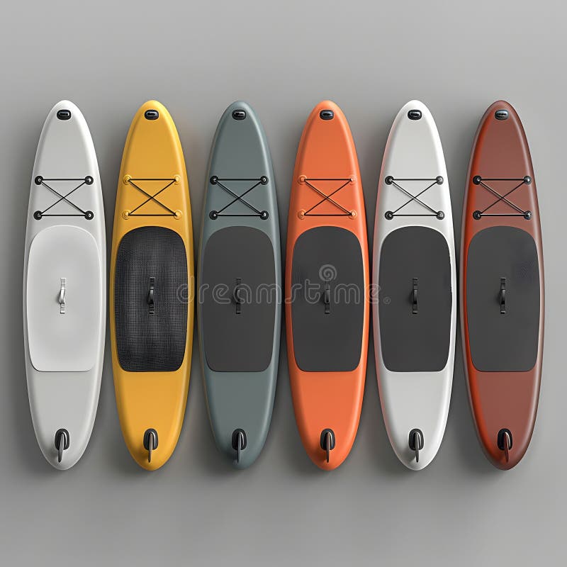 A Row of Colorful Surfboards Made from Composite Materials Stock Photo ...