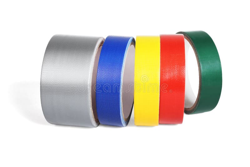 Row of Colour Cloth Tapes stock photo. Image of texture - 182462204