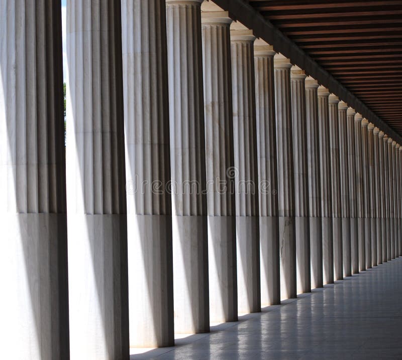 Row of Columns stock image. Image of vertical, ivory, roman - 5514691