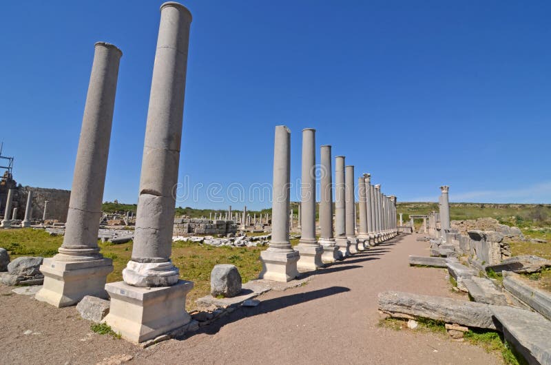 Row of Columns stock image. Image of ruins, building - 36381461