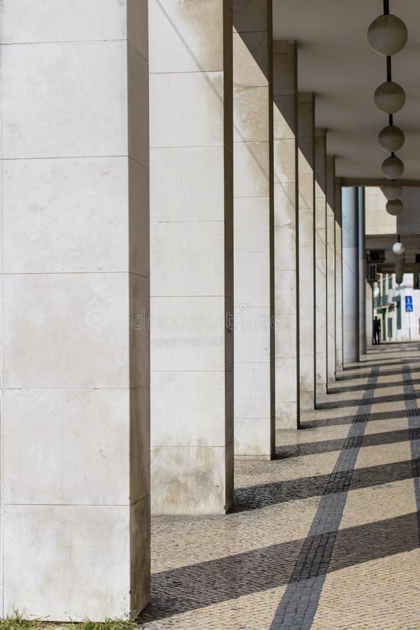 Row of columns perspective stock photo. Image of ceiling - 46478170