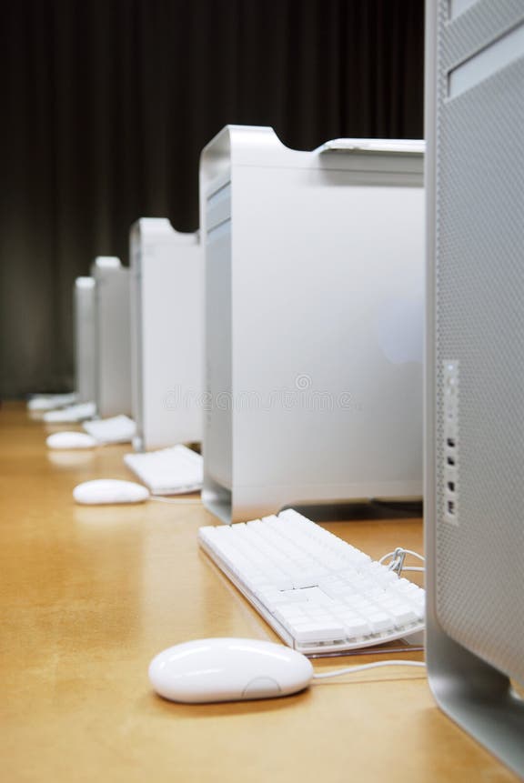 Row of computers stock image. Image of device, keyboard - 3574669