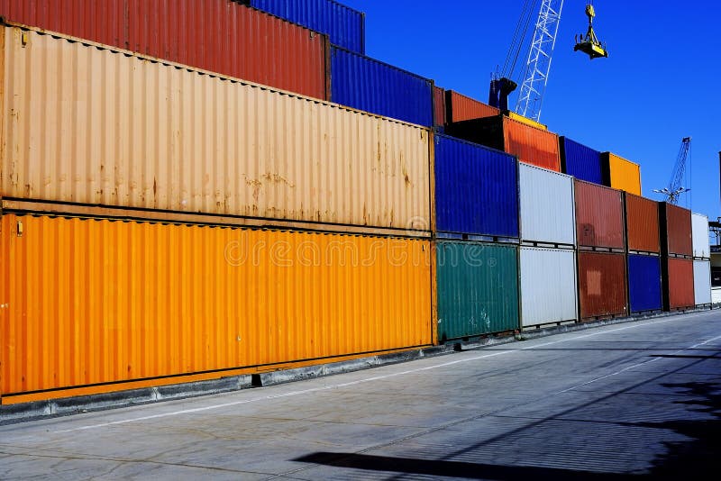 Row container stock image. Image of truck, cargo, stack - 35353469