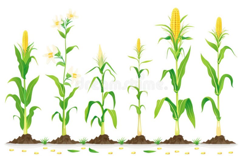 A Row of Corn Growing in the Ground. Suitable for Agricultural Concepts ...