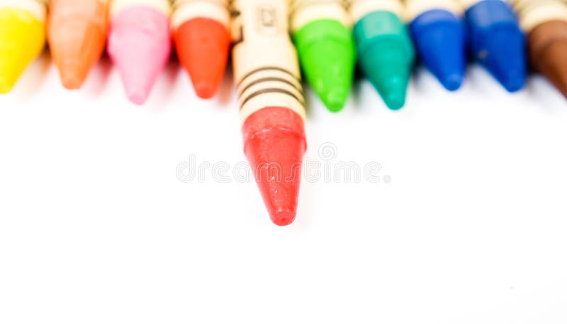 Row of Crayons stock image. Image of graphic, multicolor - 23971387