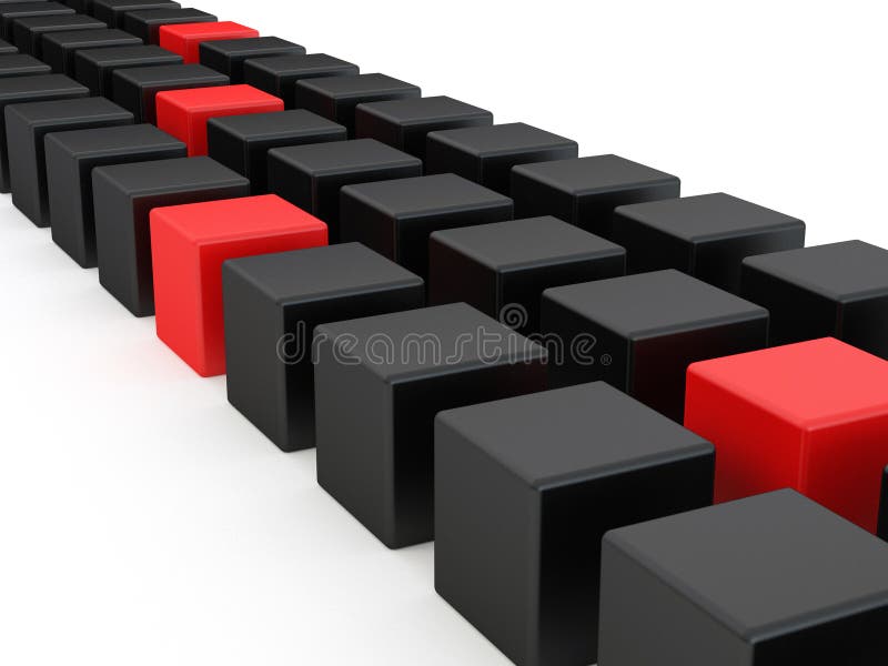 Row of cubes stock illustration. Illustration of diagonal - 15199641