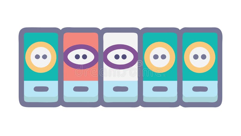 Row of Data Servers, Storage Units, Vector Design Generative AI Stock ...