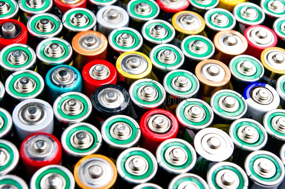 Row of different batteries stock photo. Image of group - 24299160