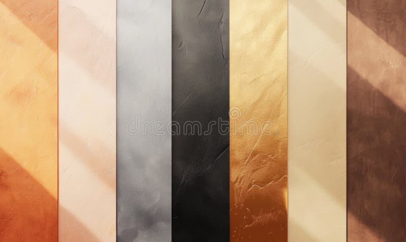 A Row of Different Colored Papers, Including Gold, Black, and White ...