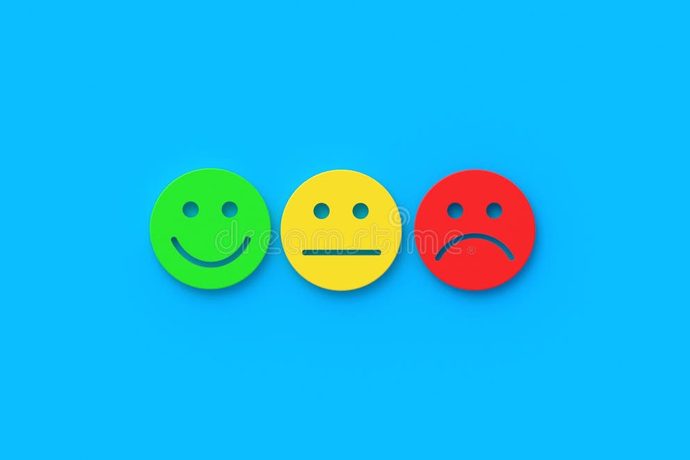 Row of Different Emotion Faces. Mood Expression Concept Stock ...