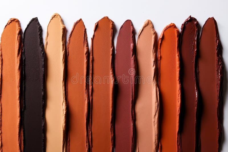 A Row of Different Shades of Concealer on a White Surface Stock Photo ...