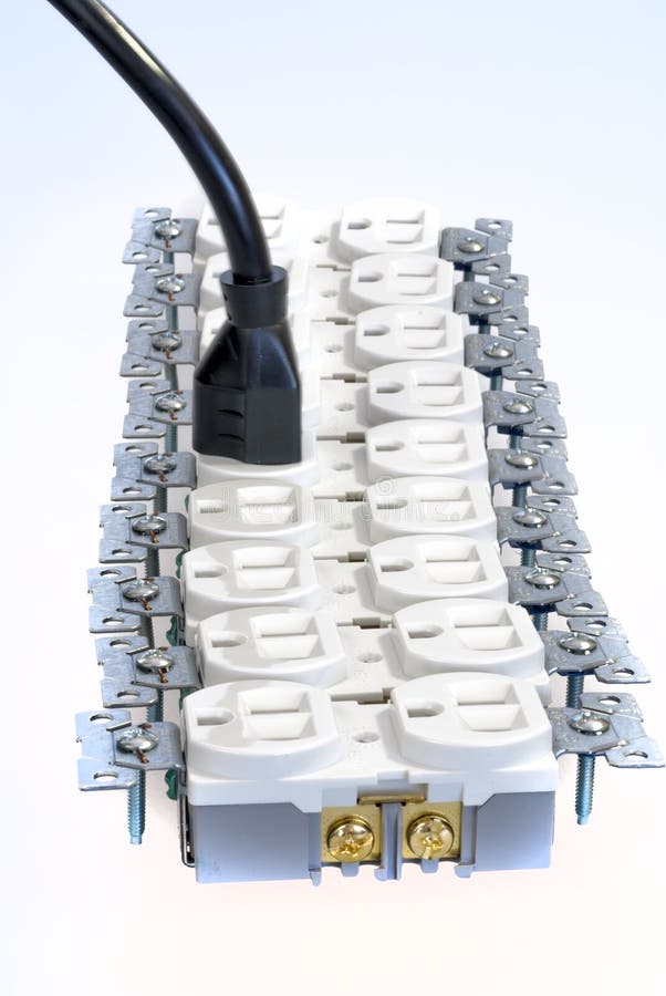Row of electrical plugs stock photo. Image of plastic - 13841962