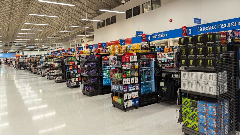 A Row of Empty Cash Registers at the Superstore. Editorial Photo ...