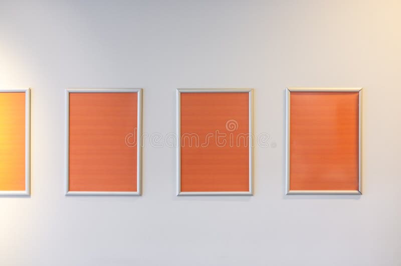 Row of Empty Vertical Picture Frames. Stock Photo - Image of simple ...