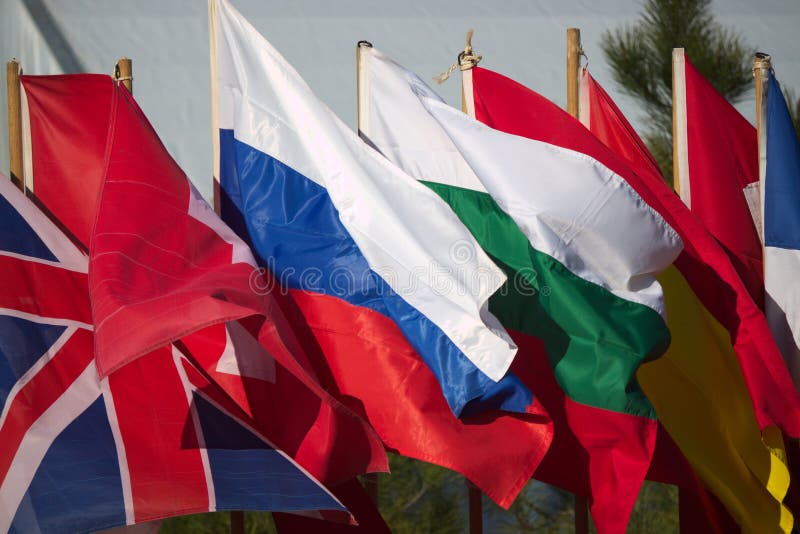 Row of Flags stock photo. Image of flag, united, hungary - 59142918
